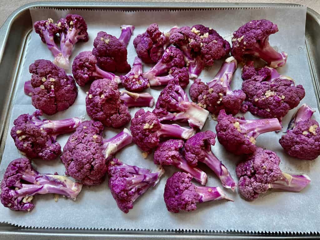 Oven Roasted Purple Cauliflower Recipe - Breezy Kitchen