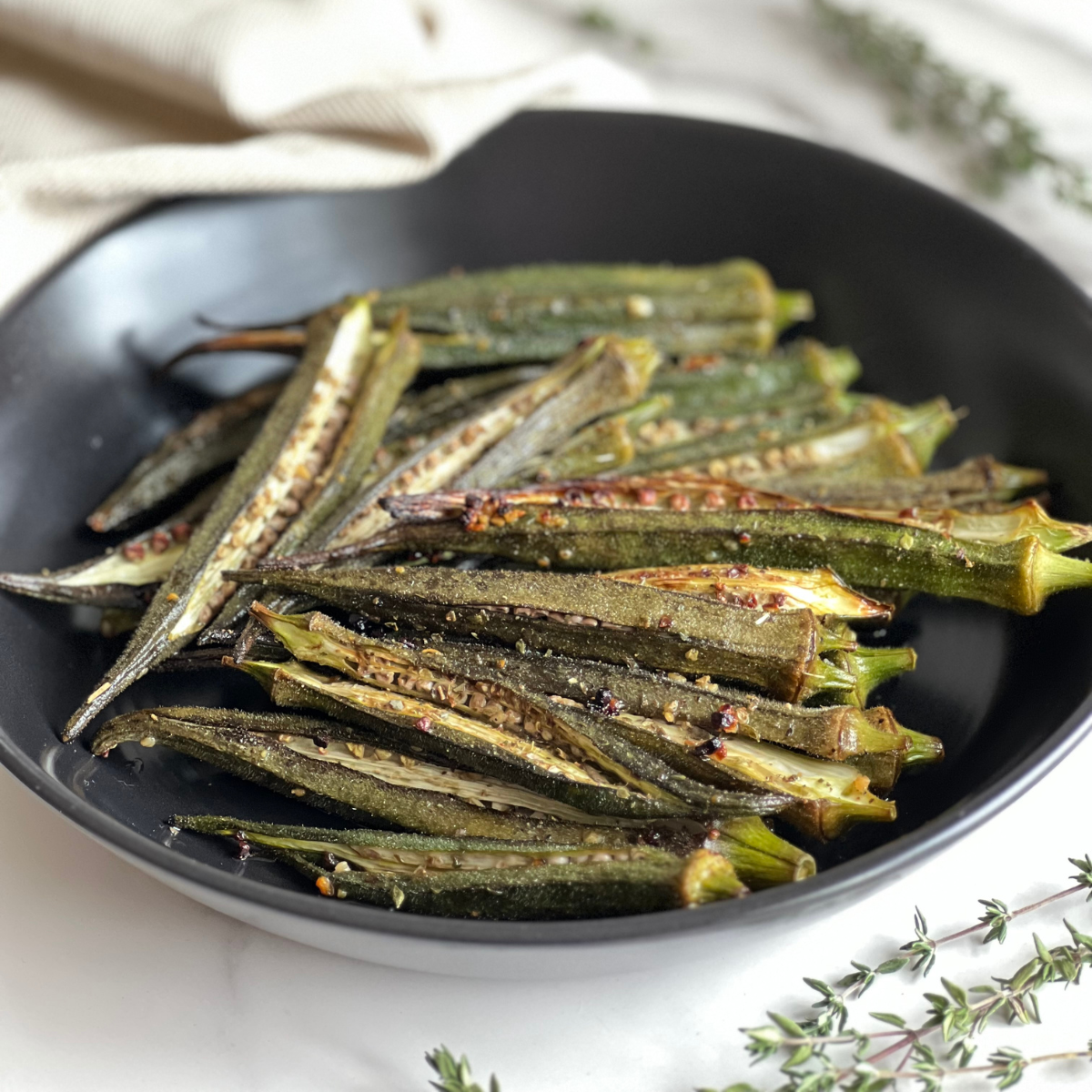 Savory Delight: Breezy Kitchen's Irresistible Roasted Okra Recipe